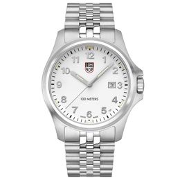 Luminox Herrenuhr Dress Field Quarz Stahl/Weiß | Gr.: onesize