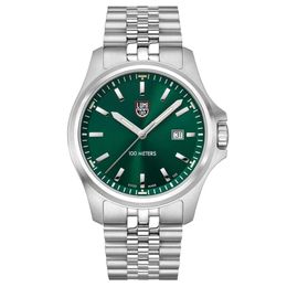 Luminox Herrenuhr Dress Field Quarz Stahl/Grün | Gr.: onesize