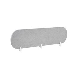 Beliani Schreibtischtrennwand SPARKY in Grau - (W) 180 x (H) 40 x (L) 2 cm | Gr.: onesize