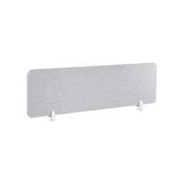 Beliani Schreibtischtrennwand ZIGGY in Grau - (W) 160 x (H) 40 x (L) 2 cm | Gr.: onesize