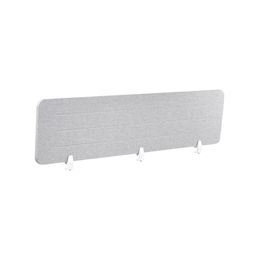 Beliani Schreibtischtrennwand ZIGGY in Grau - (W) 180 x (H) 40 x (L) 2 cm | Gr.: onesize