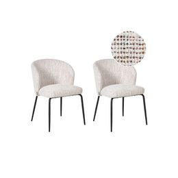 Beliani 2er-Set Esszimmerstuhl ZANA in Weiß/Bunt | Gr.: onesize