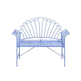 Beliani Gartenbank CAVINIA in Blau - (W) 125 x (H) 97 x (L) 46 cm | Gr.: onesize