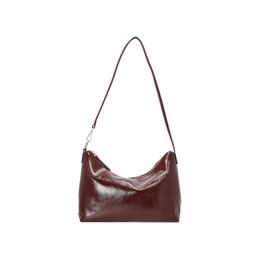 Seidenfelt Delary - Schultertasche 20 cm (black) in deep red | Gr.: onesize
