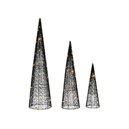Beliani 3er-Set Dekofigur VEJLESO in Schwarz | Gr.: onesize