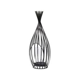 Beliani Laterne LOMBOK in Schwarz - (W) 16 x (H) 38 x (L) 16 cm | Gr.: onesize