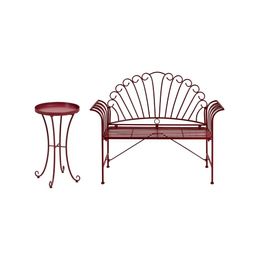 Beliani 2-tlg Bistro Set CAVINIA in Rot | Gr.: onesize