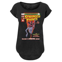 F4NT4STIC Long Cut T-Shirt Stranger Things Comic Cover Netflix TV Series in schwarz | Gr.: XXL