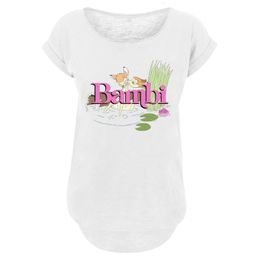 F4NT4STIC Long Cut T-Shirt Long Cut T-Shirt Disney Bambi Kiss in wei&szlig; | Gr.: S
