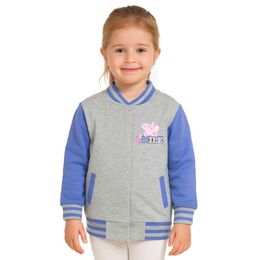 Peppa Pig Peppa Wutz Collegejacke - Friends Forever Baseball Retro in grau | Gr.: 86/92