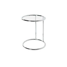 Höffner Beistelltisch Hanau ¦ silber ¦ Maße (cm): H: 55 Ø: 45 » Höffner