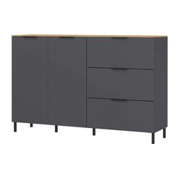 Höffner Highboard California grau Maße (cm): B: 151 H: 98 » Höffner