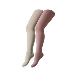 Camano 2er-Set: Strumpfhosen in Rosa/ Beige | Gr.: 98/104