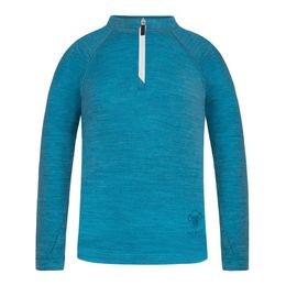 Normani Outdoor Sports Kinder Merino Langarm mit 1/4 Zipper Nyapari in Blau | Gr.: 110/116
