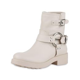 VAN HILL Biker Boots Anna in Beige | Gr.: 37