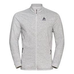 Odlo Longsleeve "Midlayer Full Zip Berra" in Grau | Gr.: 3XL