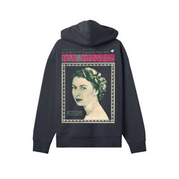 F4NT4STIC Hoodie TV Times Queen Elizabeth II 1957 Cover in off black | Gr.: XS