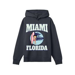 F4NT4STIC Hoodie Betty Boop Miami Florida Surf Scene in off black | Gr.: XS