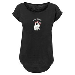 F4NT4STIC Long Cut T-Shirt Boo Crew Drinking Geist Halloween in schwarz | Gr.: L