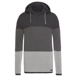 Bruno Banani Kapuzenpullover in anthrazit-gestreift | Gr.: XL