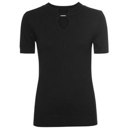Bruno Banani Kurzarmpullover in schwarz | Gr.: 42