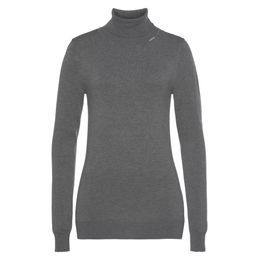 Bruno Banani Rollkragenpullover in grau melange | Gr.: 36-38