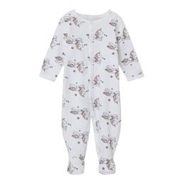 name it Pyjama "Unicorn" mit Knopf in Weiß | Gr.: 80