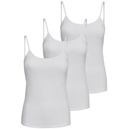 Only 3er-Set Singlet Top in Wei&szlig; | Gr.: XL