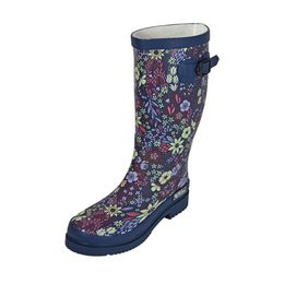 MADSea Gummistiefel Flower Langschaft in blau mit Blumenprint | Gr.: 39