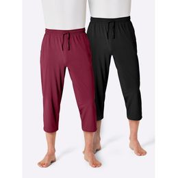 WITT WEIDEN Hose 3/4-lang in bordeaux + schwarz | Gr.: 48/50