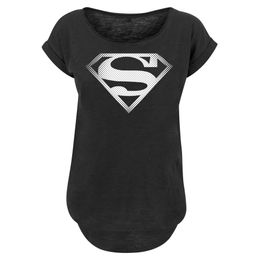 F4NT4STIC Long Cut T-Shirt DC Comics Superman Spot Logo in schwarz | Gr.: L