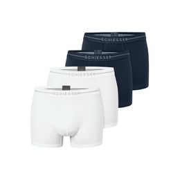 Schiesser Retro Short / Pant Cotton Flex in Wei&szlig; / blau | Gr.: XL