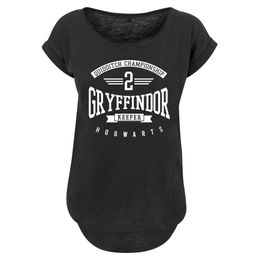 F4NT4STIC Long Cut T-Shirt Harry Potter Gryffindor Keeper in schwarz | Gr.: XXL