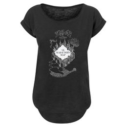 F4NT4STIC Long Cut T-Shirt Harry Potter The Marauder's Map in schwarz | Gr.: L