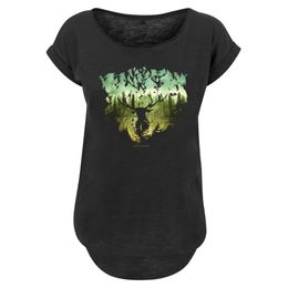 F4NT4STIC Long Cut T-Shirt Harry Potter Magical Forest in schwarz | Gr.: L