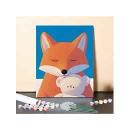 ARTNANAS DIY Malen nach Zahlen Set-"Fuchsfreund" | Gr.: 40x50 mit Rahmen