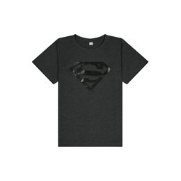 T-Shirt Superman Man of Steel Logo in Grau | Gr.: 158/164