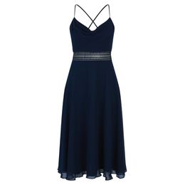 Vera Mont Cocktailkleid mit Wasserfallausschnitt in Night Sky | Gr.: 44