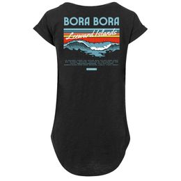 F4NT4STIC Long Cut T-Shirt PLUS SIZE Bora Bora Leewards Island in schwarz | Gr.: XL
