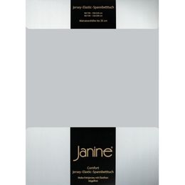 Janine Spannbetttuch Elastic Jersey 5002 in silber | Gr.: 100 x 200
