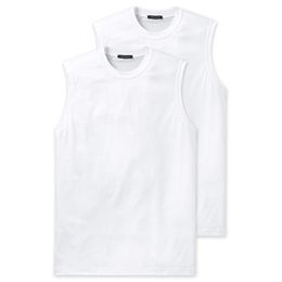 Schiesser Unterhemd Shirt 0/0 - American T-Shirt in Wei&szlig; | Gr.: S