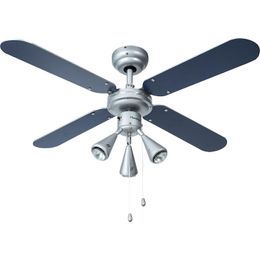 Bestron Deckenventilator »DLHB42S« mit 3 Lampen, Flügelspannweite Ø 102 cm, Sommer-/Winterfunktion, 50 W silberfarben/blau 1 Bestron...