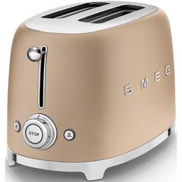 Smeg Toaster »TSF01CHMEU« 2 kurze Schlitze 950 W champagner