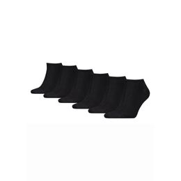 Sneakersocken Tommy Hilfiger "TH MEN SNEAKER 6P ECOM", Herren, Gr. 39-42, schwarz, Baumwollmischung, unifarben, elastisch, Socken, mit gekämmter Baumwolle