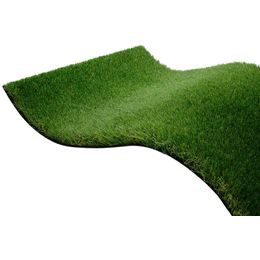 Kunstrasen "MEGAN, Made in Netherlands", gr&uuml;n, B:400cm H:40mm L:550cm, Polyethylen (PE), Polypropylen, PRIMAFLOR-IDEEN IN TEXTIL, Teppiche, nat&uuml;rliche Optik, mit Drainagefunktion, ideal f&uuml;r Balkon & Terrasse