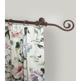 Gardinenstange Garesa "ESPERANCA", braun (rost), L:280 Ø:16, Metall, Gardinenstangen, rustikale Vorhanggarnitur, verlängerbar, Eisen, Endk. Spirale