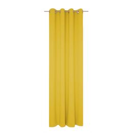Vorhang WIRTH "Dim out", gelb, B:142cm H:345cm, Polyester, Gardinen, nach Maß