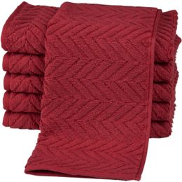 Gästehandtücher Ross "Sensual 9001", rot (vino), B:30cm, Frottier, Obermaterial: 100% Baumwolle, Handtücher, 100% Baumwolle