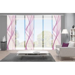 Schiebegardine Vision "PACOLIA" Gr. 1, pink, B:60cm H:260cm, Polyester, Gardinen, SET,SCHIEBEVORHANG,BAMBUS,DIGITALDRUCK