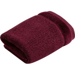Seiftuch Vossen "Pure", lila (berry), B:30cm L:30cm, Baumwolle, Handtücher, Waschlappen im Set, Baumwolle & VEGAN, mit eleganter Veloursbordüre